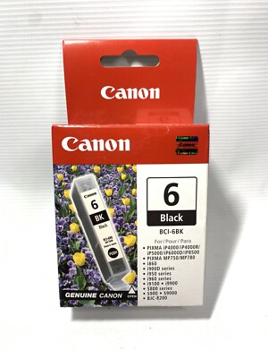 Genuine Canon 6 Black BCI-6BK Ink Catridge i860 i900D i950 Series | eBay