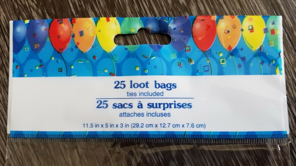 Clear Cellophane Loot Bags w Twist Ties 11.5”x5”x3”, 50 Bags | eBay