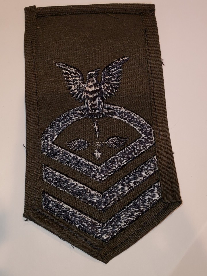 WWII USN Navy Chief Anti Submarine Mate Rate Green Chevron Patch L@@K ...