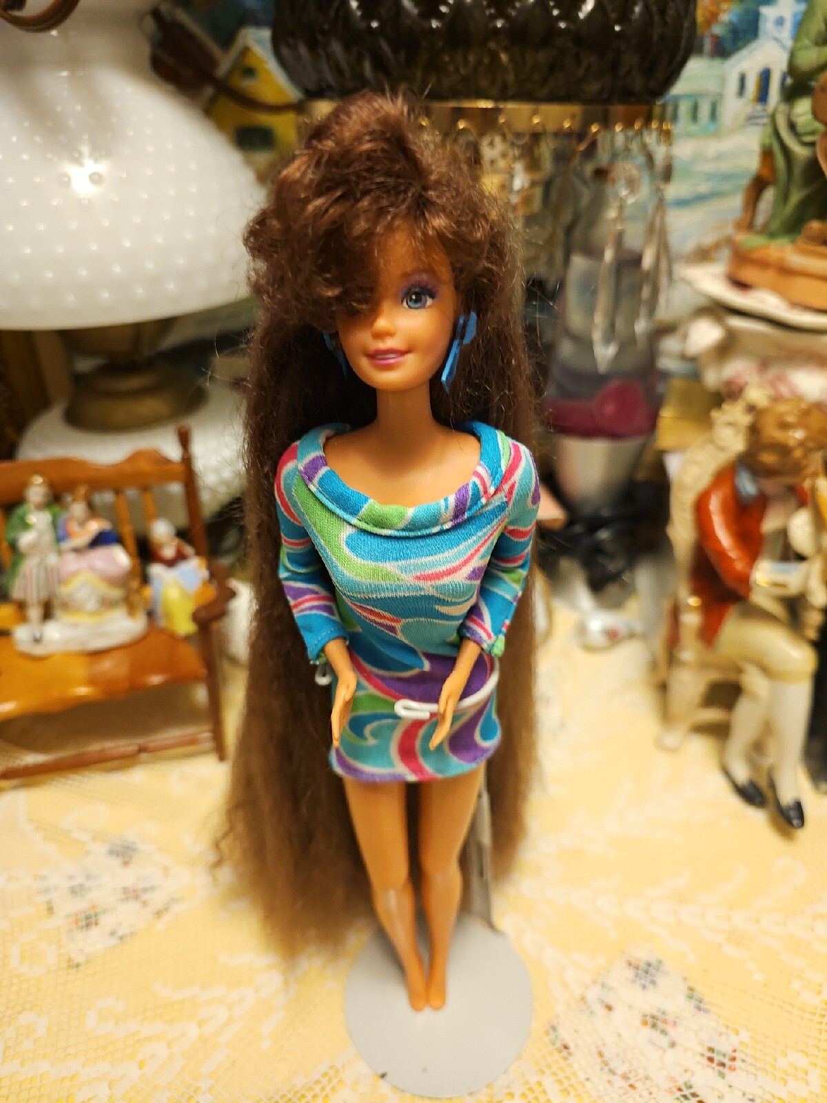 BARBIE MATTEL Doll Totally Hair Teresa Vintage 1990s Brunette Very Long ...