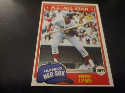 fred lynn (boston red sox - of) 1981 topps ALL STAR card #720 nr/mint ...