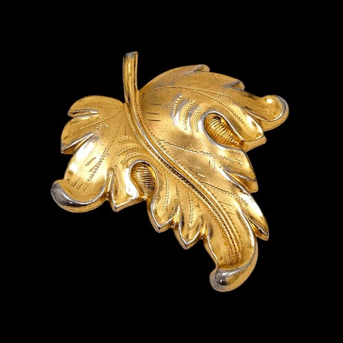 Vintage Coro Brooch Leaf Large Signed Autumn Fall Gold Tone Jewelry | eBay