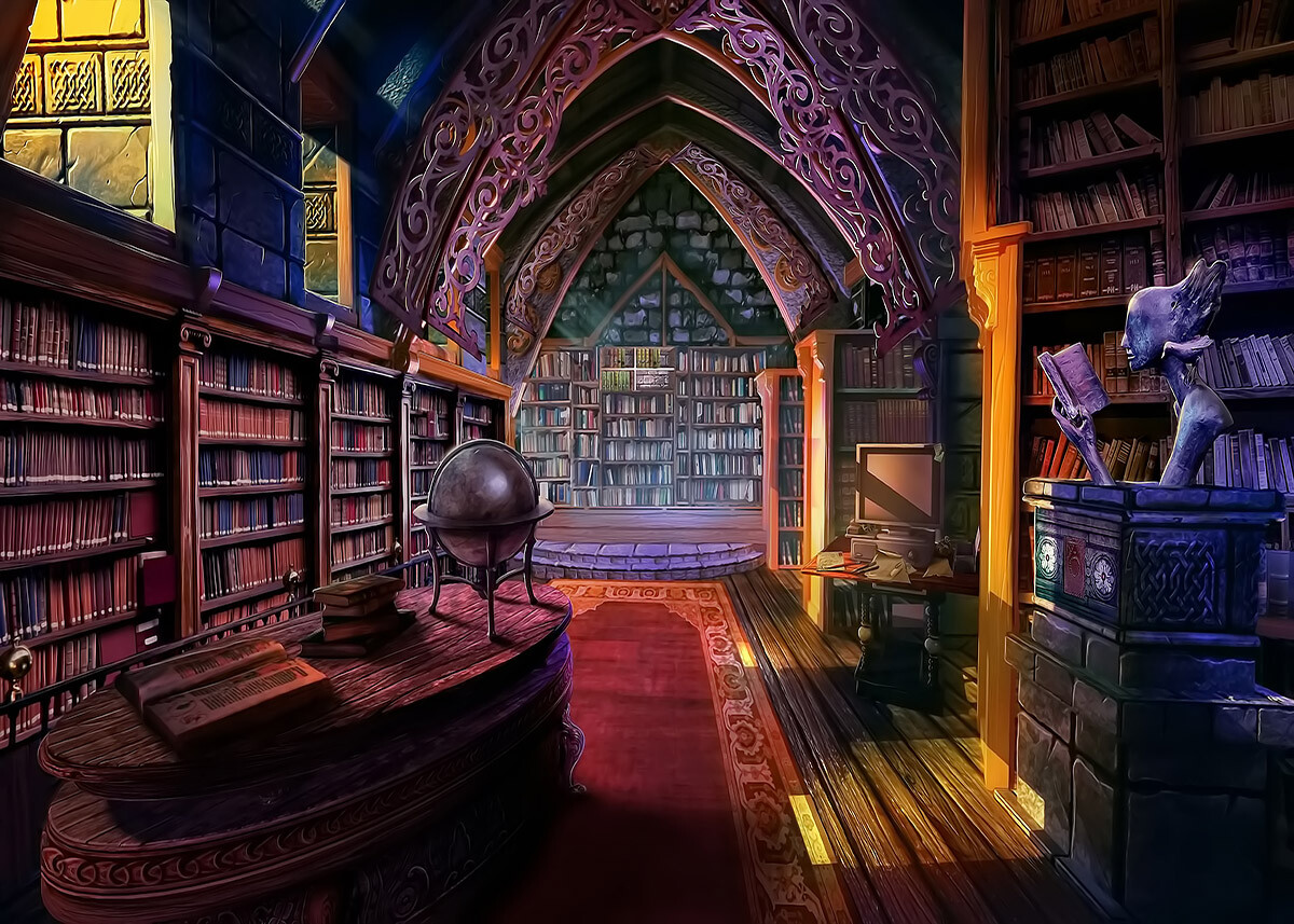 Magic Library Wallpaper