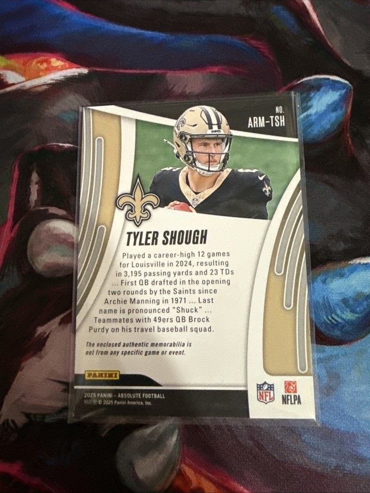2025 Panini Absolute Football RC Rookie Relic Patch #ARM-TSH - Tyler ...