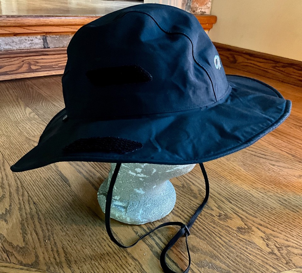 Outdoor Research OR Gore-Tex Seattle Rain Hat Hike Waterproof Black Sz ...