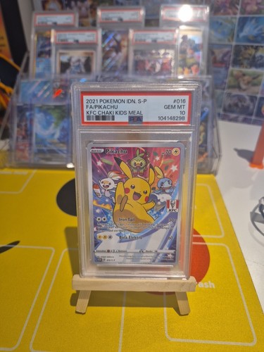 Pokemon Pikachu Card 016/S-p KFC Promo Full Art Indonesian Rare PSA 10 ...