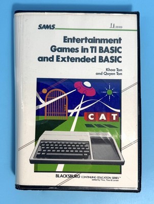 TI-99/4A Entertainment Games Cassette & Book Texas Instruments 1983 ...