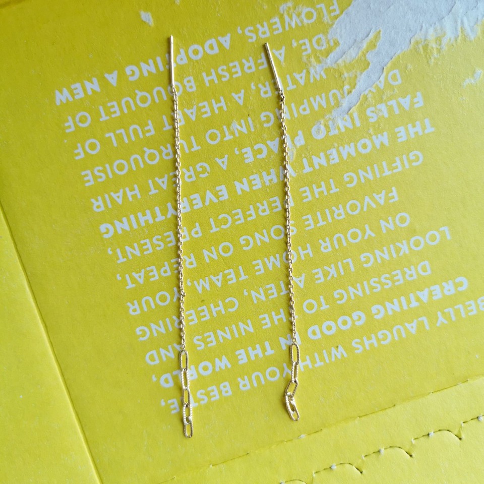 Alicia Bonnie Lydia Thread Earrings - Gold | eBay