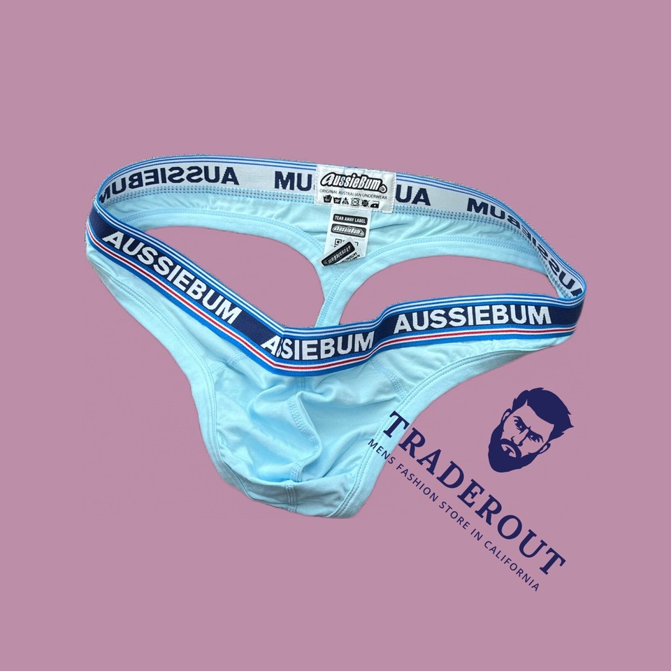 AussieBum Men baby blue icy pop G-string thong underwear Size S M L XL ...