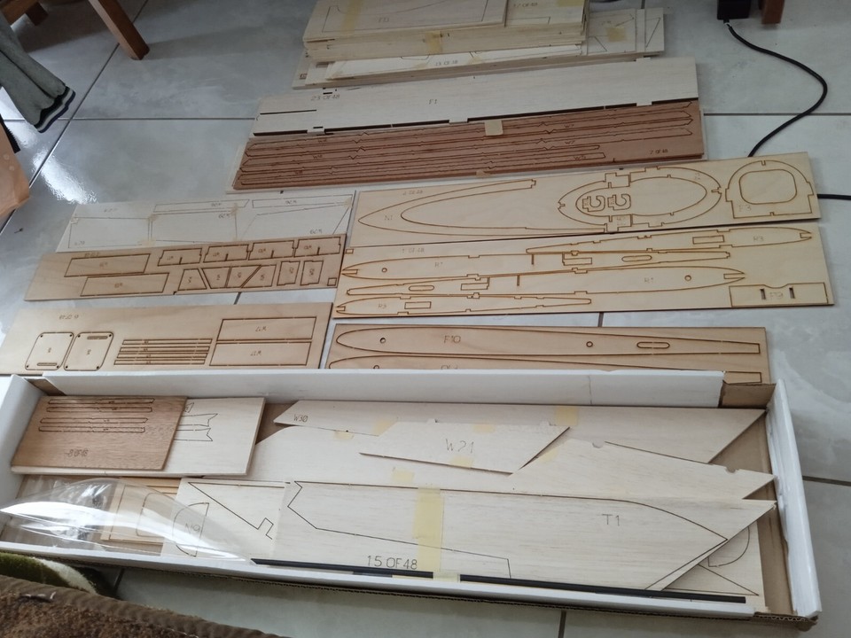 The 'Kyten', 45" Electric Powered Model RC Flying Wing Balsa Kit by ...