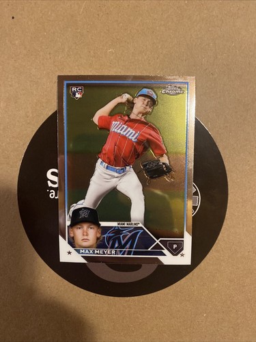 2023 Topps Chrome Baseball Max Meyer Rookie Card #104 Miami Marlins | eBay