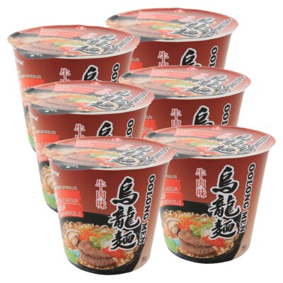 Nongshim Beef Bowl Noodle Oolong Men Mild Savory Delicious 75g x 6 ...