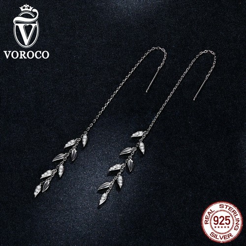 Voroco Women Earrings Real .925 Sterling Silver Shiny Wheat Ears XMAS ...