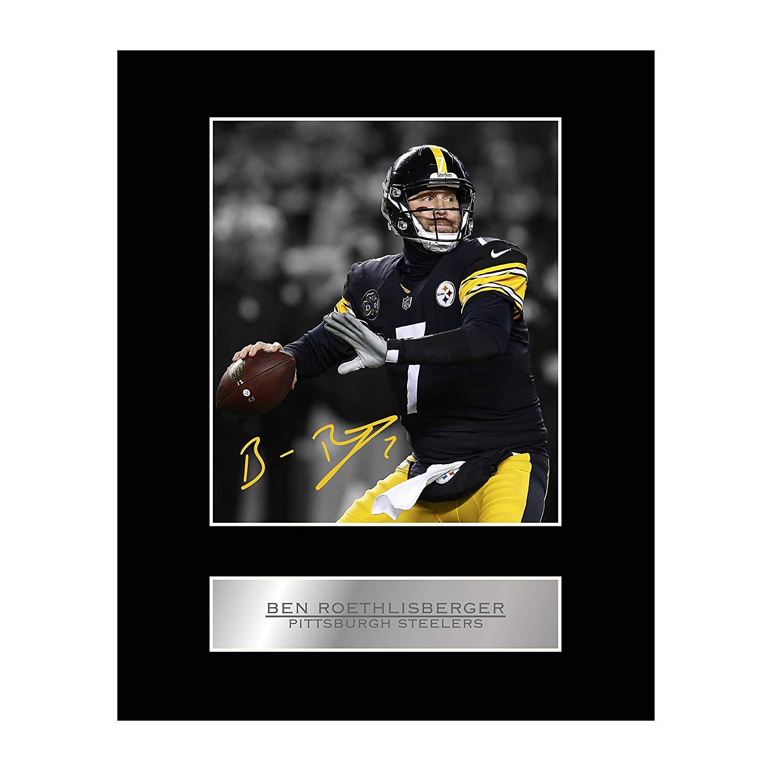 Ben Roethlisberger Signed Mounted Photo Pittsburgh Steelers NFL ...