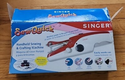 SINGER SEW QUICK HANDHELD SEWING & CRAFTING MACHINE COMPACT Cordless ...