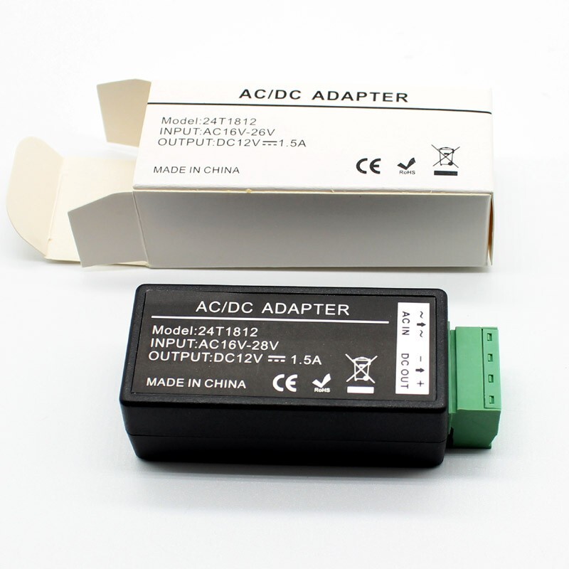 AC to DC power converter Adapter AC16V-28V input to DC12V output AC24V ...