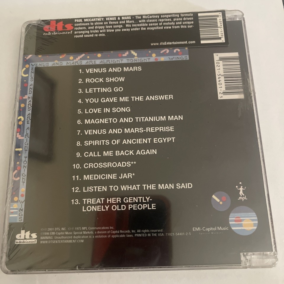 PAUL McCARTNEY & WINGS Venus And Mars DTS HIGH DEFINITION SURROUND CD ...