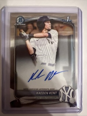 2025 Bowman Draft 1st Bowman Chrome Auto Kaden Kent - New York Yankees ...