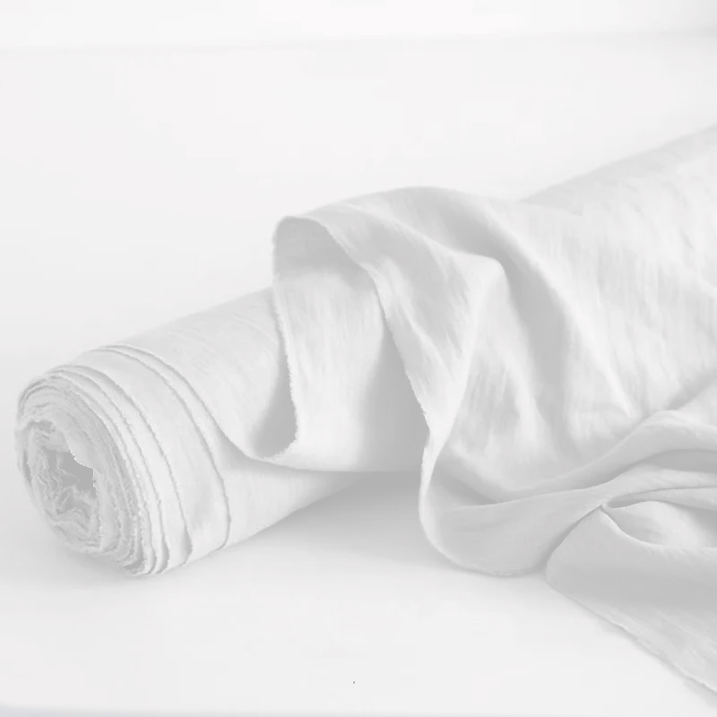 White Linen Fabric By The Yard Wholesale 120" Brigitte Faux Linen