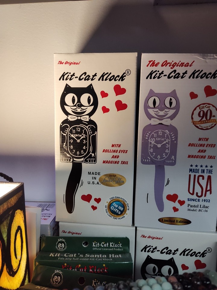 Classic KIT KAT CLOCK -Full Size - 15.5"- MADE IN THE USA BLACK ...