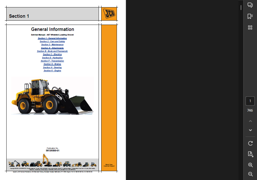 JCB 467 WHEELED LOADING SHOVEL SERVICE REPAIR SHOP MANUAL PDF USB | eBay