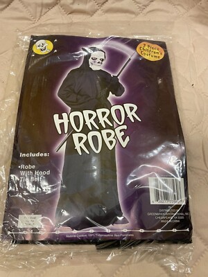 Grave Reaper Horror Robe Halloween Costume 2 Pc Children's Size 12 Fits ...