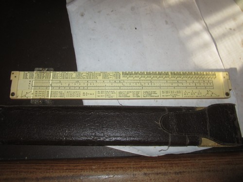 VTG UNBRANDED Slide Ruler AND FAKE Leather Case | eBay