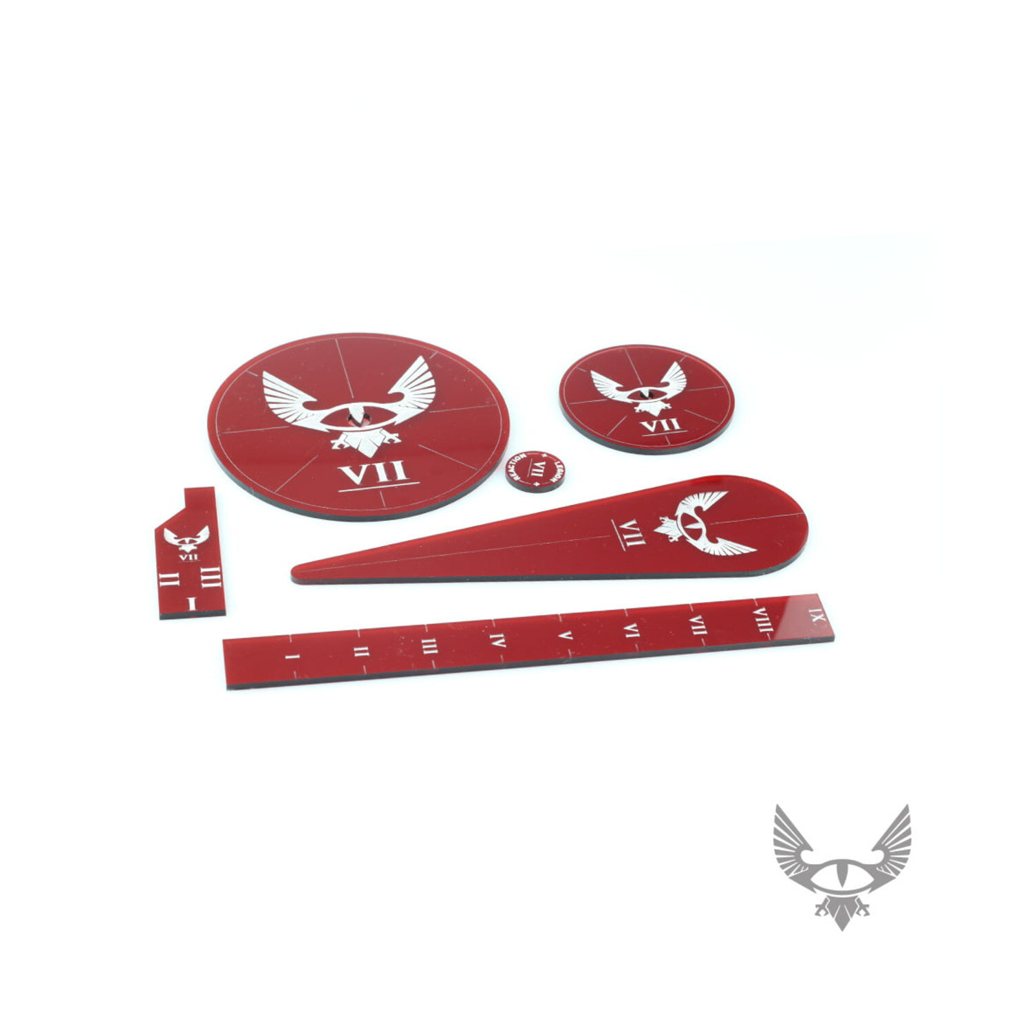 Battle Kiwi Warhammer 40k Heresy Template and Ruler Set (Blood Red) SW ...