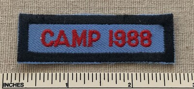 CAMP 1988 BOY SCOUTS OF AMERICA Segment Strip PATCH BSA Event Scouting ...