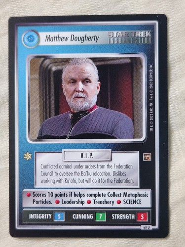 Star Trek CCG Matthew Dougherty 60U TMP 2002 Decipher Never Played | eBay