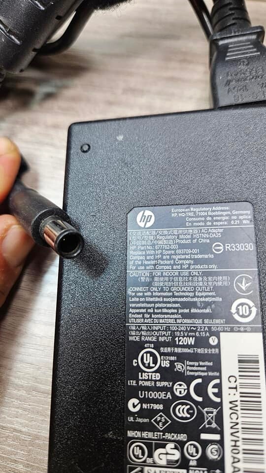 HP AC Power Adapter w/ Power Cord 677762-003 T25 | eBay