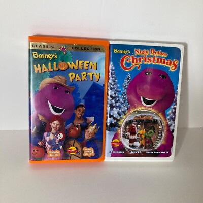 2 - Barney VHS Halloween Party The Night Before Christmas 1998 | eBay