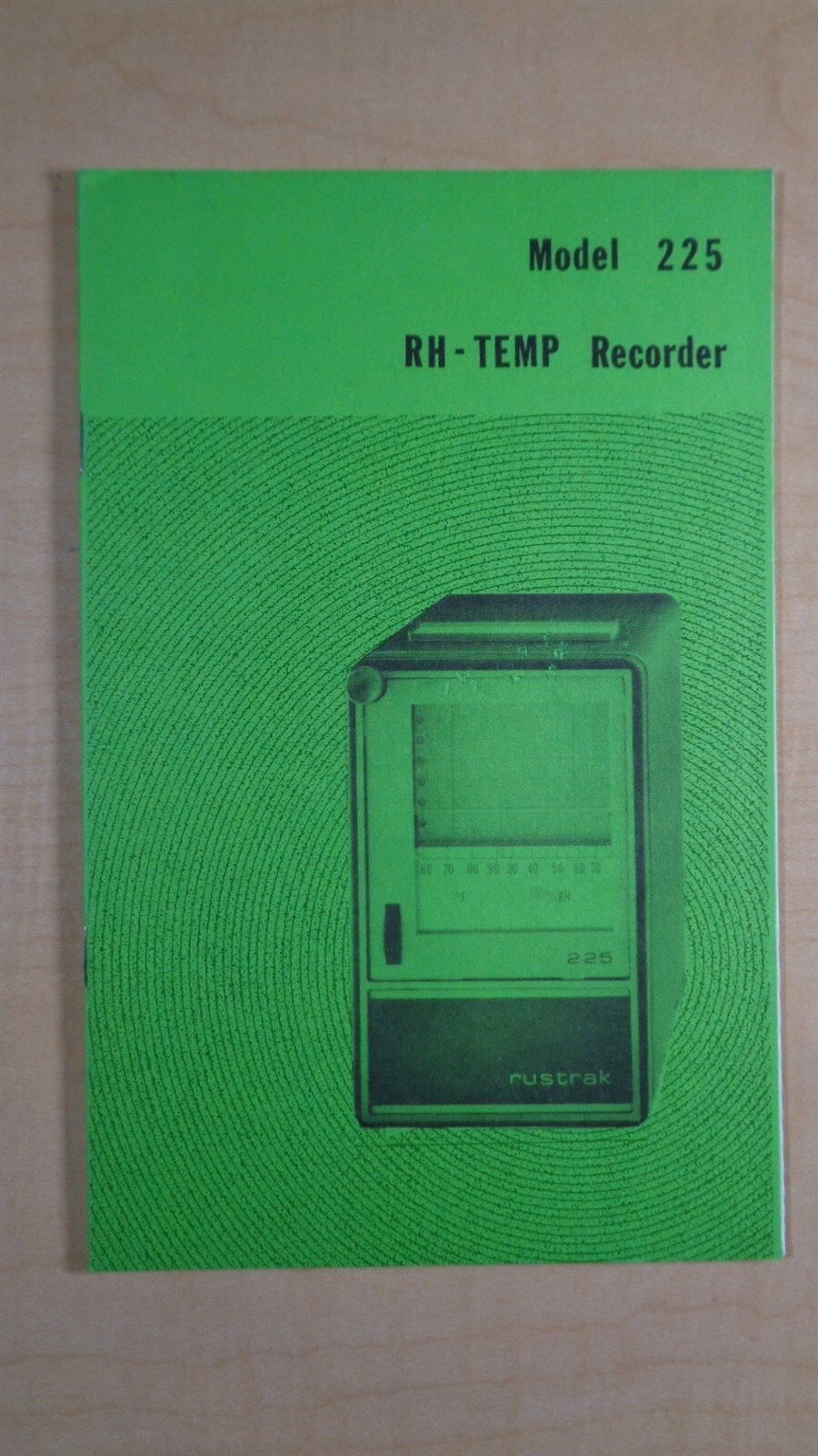 Gulton Rustrak RH-TEMP Recorder Model 225 Pocket Manual 8F B4 | eBay