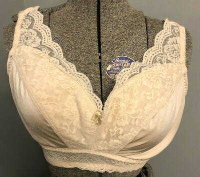 RHONDA SHEAR PINUP GIRL LACE LEISURE BRA XL STYLE 672P BEIGE CAMI | eBay