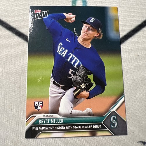2023 MLB Topps Now Bryce Miller ROOKIE CARD SP Seattle Mariners #225 RC ...