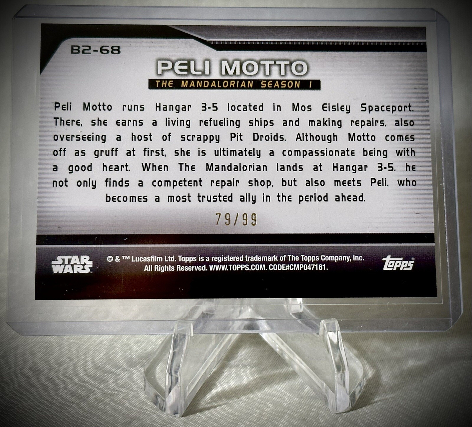 2021 STAR WARS - PELI MOTTO - #’d /99 Topps Bounty Hunters Green ...