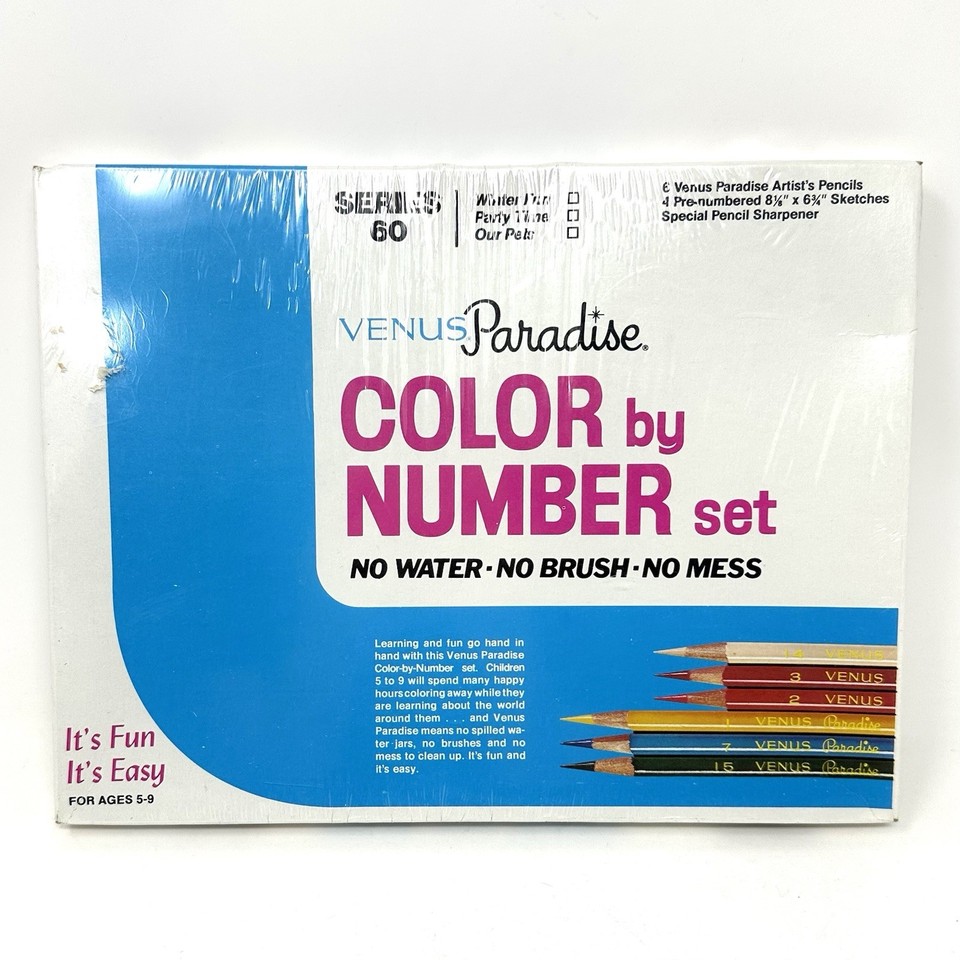 RARE Vintage 1960's Venus Paradise Color by Number Set Seires 60 Our ...
