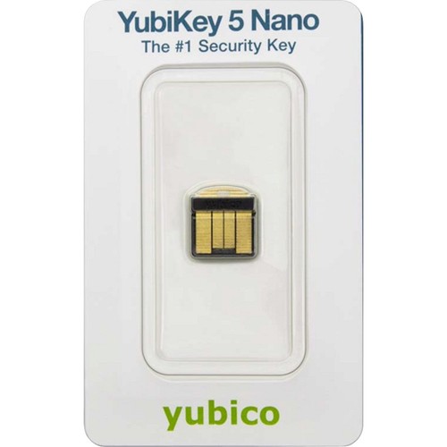 Yubico USB Passwort Manager Stick YubiKey 5 Nano Schwarz/Gold ...
