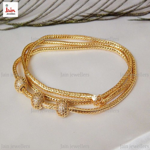 REAL GOLD 18 Kt, 22 Kt Hallmark Gold Ball Design Mogappu Women's ...