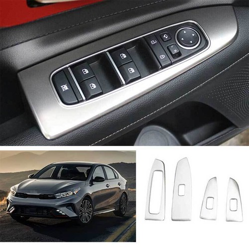 For Kia K3 Forte 2019-2023 Silver Steel Window Lift Lock Switch Panel ...