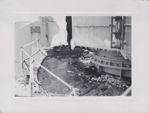 USS Gregory 1951 icy ship deck Pacific Japan DD-802 Vintage Original ...