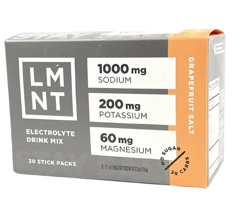 LMNT Electrolyte Recharge Drink Packets GRAPEFRUIT SALT 30 Count Box ...