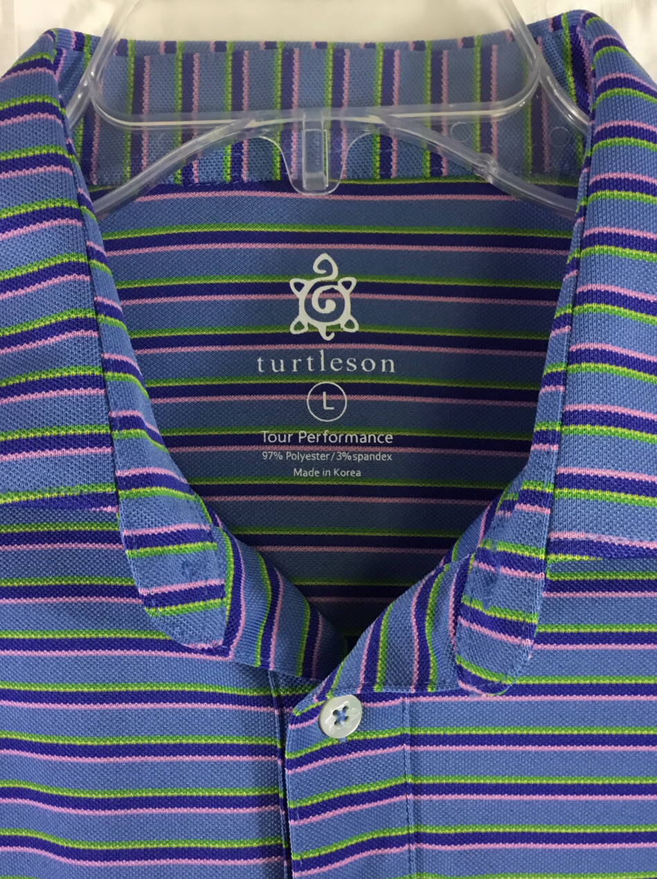 Turtleson Polo Shirt Mens Large Tour Performance Golf Gasperilla Golf ...