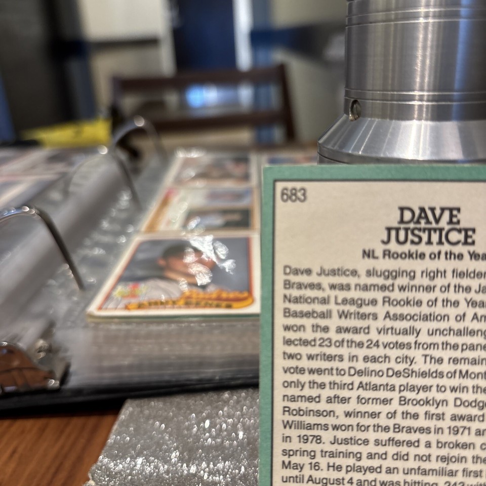 Dave Justice Rookie Error Card 683 | eBay