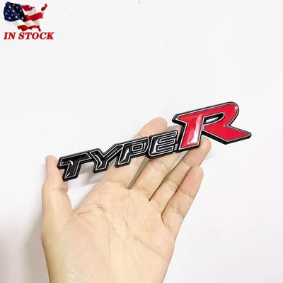 US STOCK 1x TypeR Type R Racing Sport Car Letter Rear Emblem Badge ...