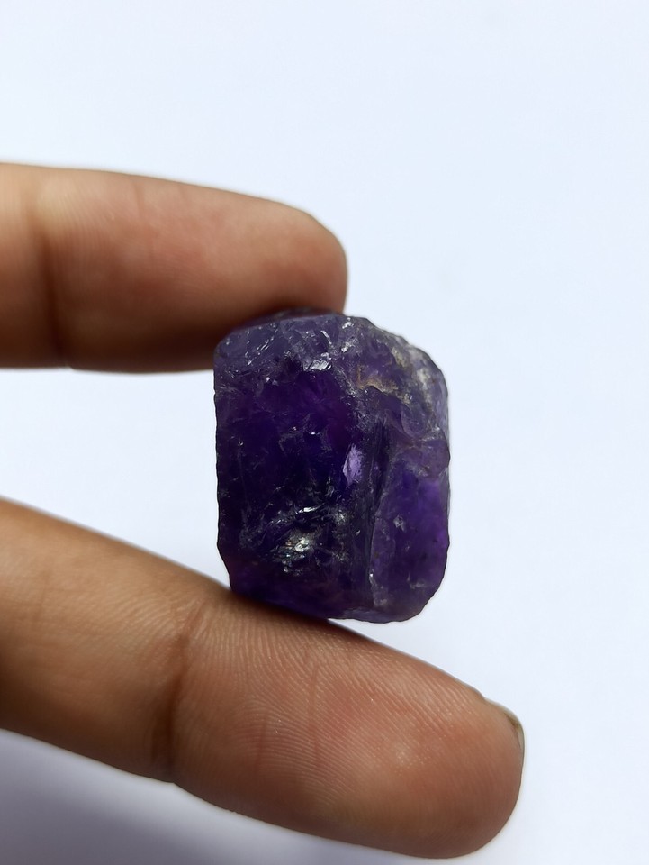 Raw Stone Amethyst Gemstone 66 Carat Amethyst Rough Stone Purple Color ...