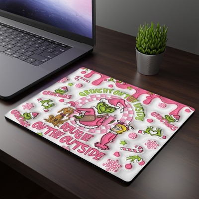 Mouse Pad, Pink Grinch, Bougie, Christmas Gift Idea, Office Desk Decor ...
