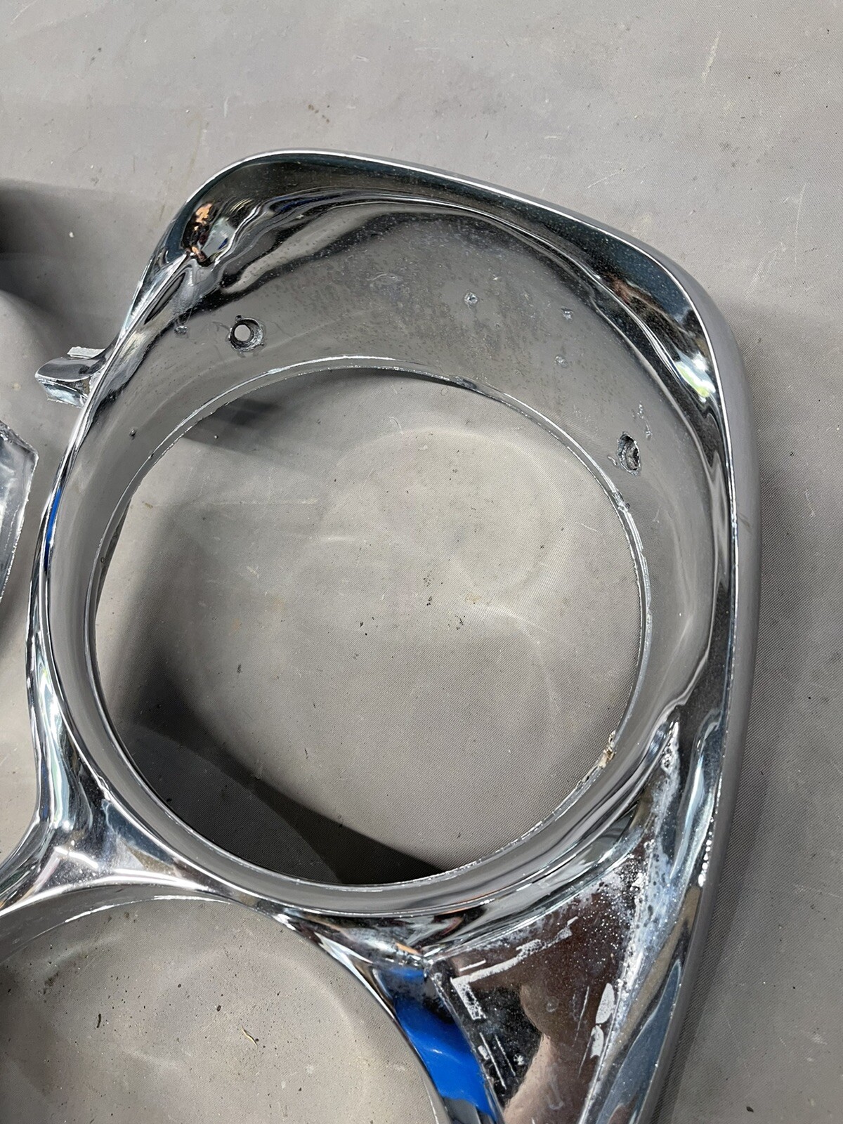 1967 Ford Galaxie 500 Headlight Bezel Eyebrow Trim Moldings Headlamp ...