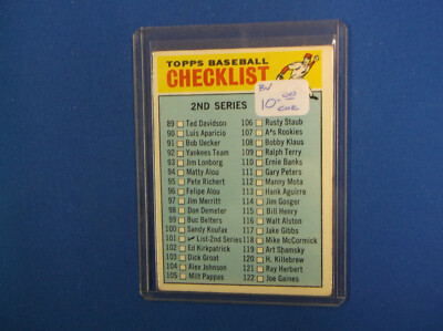 1966 Topps Baseball # 101 2nd series series checklist VG | eBay