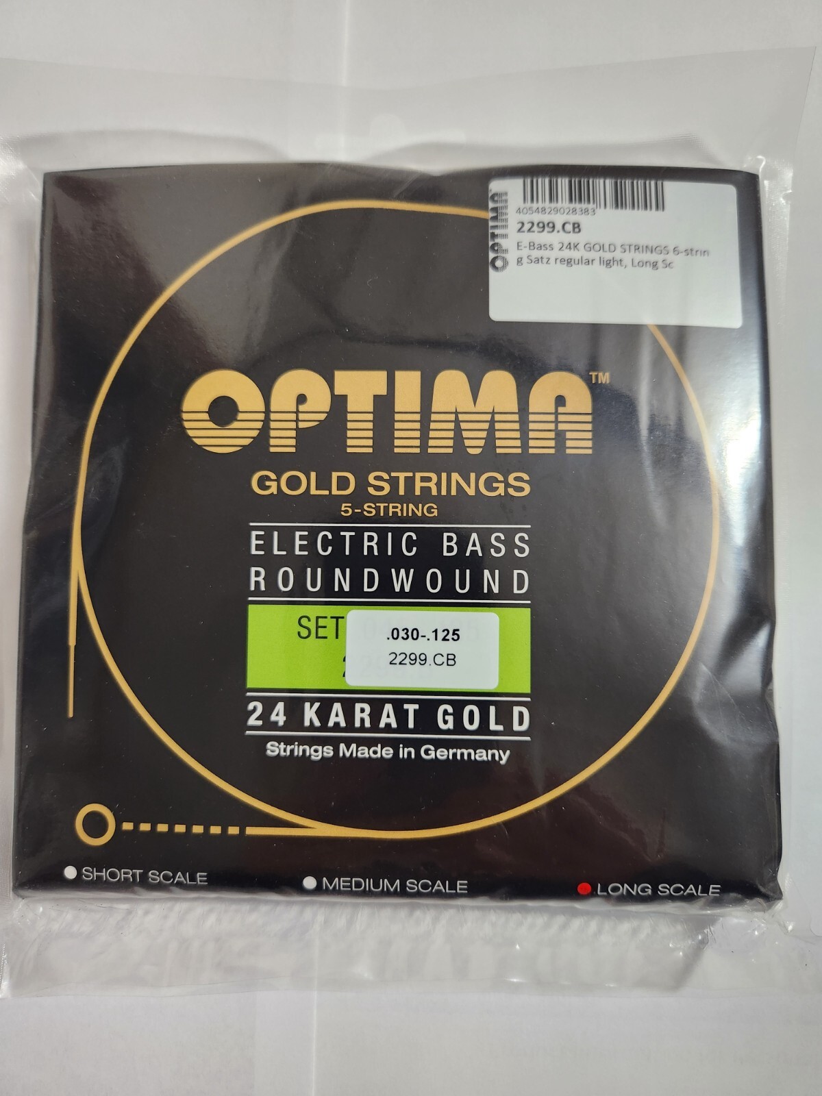 Optima 24K GOLD 6-string Bass regular light .030 - .125 Long Scale 2299.CB | eBay